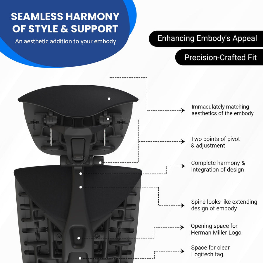 Embody Headrest | Ergonomic Headrest for Embody Chairs