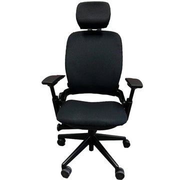 OfficeLogixShop Office Chairs Black Steelcase Leap V2 Chair with ...